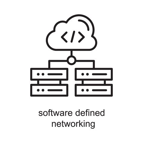 Software Defined Networking Vector Outline Icon Design Illustration Internet Of Things Symbol