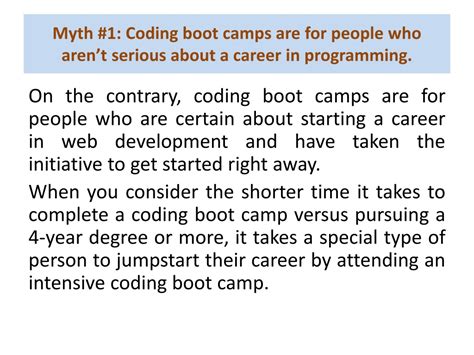 Ppt Myths About Coding Boot Camps Powerpoint Presentation Free Download Id11967777