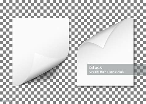 용지 Urled 페이지 모서리입니다 접힌 빈 용지 투명 한 배경에 격리 된 그림자와 흰색 스티커입니다 잡지 배너에 대한 빈 문서 메모 또는 책 현실적인 종이 뒤집기 벡터