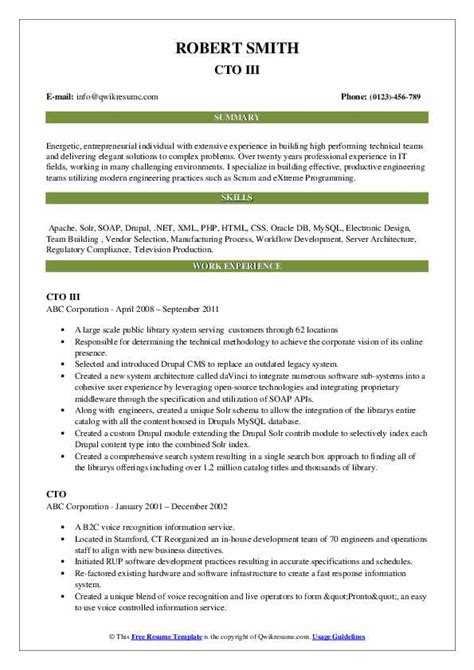 Cto Resume Template Word Plug Your Degrees Into A Stellar Education
