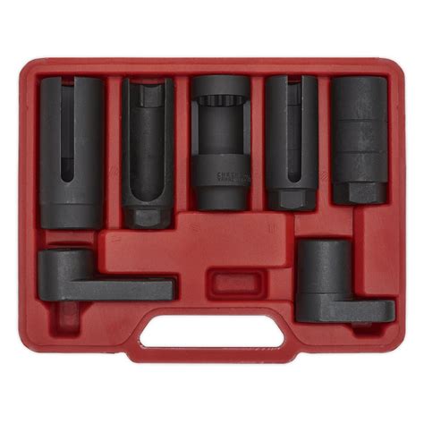 Oxygen Sensor Socket Set 7pc 3 8 And 1 2 Sq Drive Building Materials