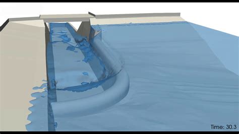 Cfd Animation Of Spillway In Openfoam Youtube
