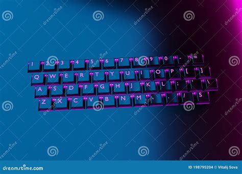Gaming Keyboard With LED Backlit Stock Illustration Illustration Of Equipment Office