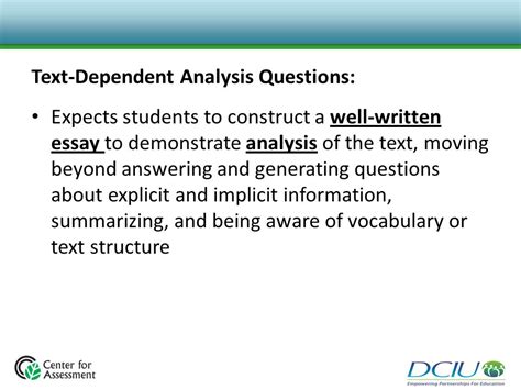 Pssa Ela Item Type Training Text Dependent Analysis Ppt Download