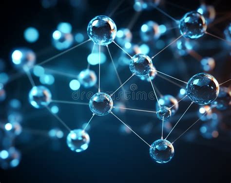 Atom Or Molecule Structure On Digital Background Stock Illustration Illustration Of Molecular