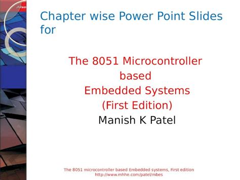 Pptx The 8051 Microcontroler Based Embedded Systems Dokumentips