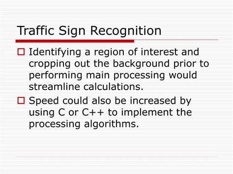 PPT Traffic Sign Recognition PowerPoint Presentation Free Download ID