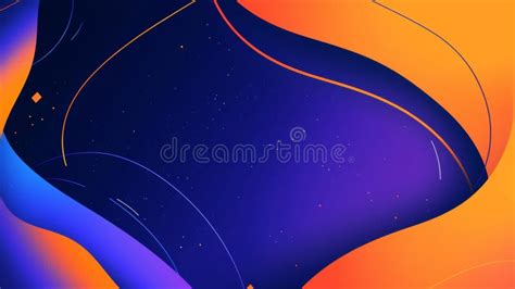 Colorful Abstract Background Featuring Dynamic Flowing Shapes In Vibrant Orange Blue And