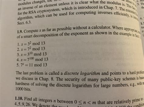 Solved modulus changes Th th Sect to са an inverse Chegg