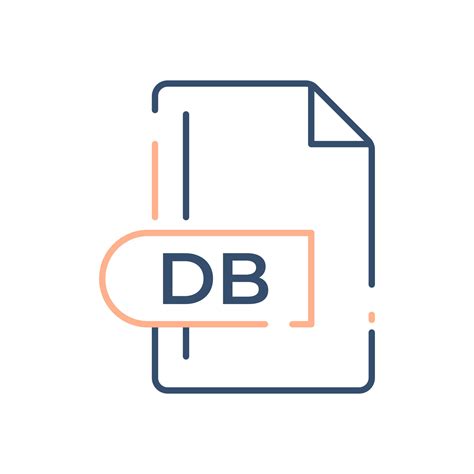 Db Icon Db File Format Extension Line Icon 15426505 Vector Art At