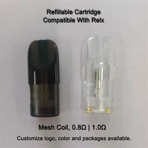 Relx Compatible Pod Cartridge 2ml Refillable Open Pod For Multiple