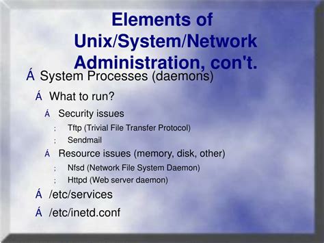 Ppt Elements Of Unixsystemnetwork Administration Powerpoint Presentation Id3908115