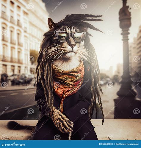 Cat With Dreadlocks