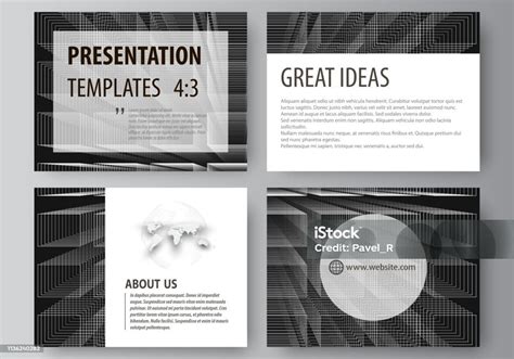 프레젠테이션 슬라이드를 위한 비즈니스 템플릿입니다 평면 디자인에 쉽게 편집 가능한 벡터 레이아웃 추상 무한대 배경 깊이와 관점의