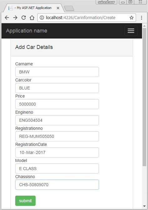 Simple Crud Operation Using Aspnet Mvc And Mongodb