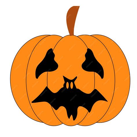 할로윈 호박 아이콘 벡터가 기호 평면 디자인 할로윈 무서운 호박 미소 행복 한 얼굴 오렌지 스쿼시 실루엣 흰색 배경에 고립 된 만화 다채로운 그림 프리미엄 벡터