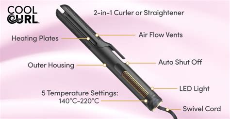 Cool Curl 2 In 1 Hair Styling Tool Curls And Straightens Hair In Seconds