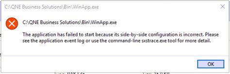 Optimum Cannot Run Qne Program Prompt Error The Application Has Failed