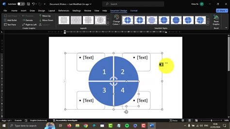 Microsoft 365 How To Add A Smartart Matrix Diagram In Office Word