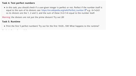 Solved Task Test Perfect Numbers In This Task You Chegg
