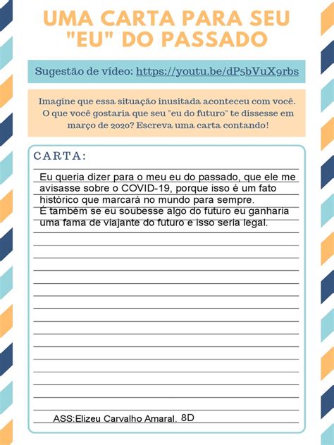 Carta Para Meu Eu Do Passado Pdf