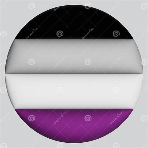 3d Illustration Asexual Flag On Avatar Circle Stock Image
