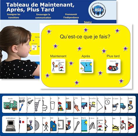 Tableau Routine Enfant Maintenant Suivant Emploi Du Temps Rituel 32 Pictogrammes Autisme