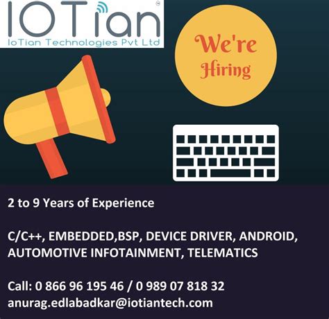 Anuurag A Edlabadkar On Linkedin 2 To 9 Years Of Experience Cc Embeddedbsp Device Driver