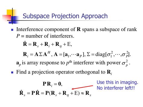 Ppt Subspace Projection Methods For Rfi Mitigation In Radio Astronomy