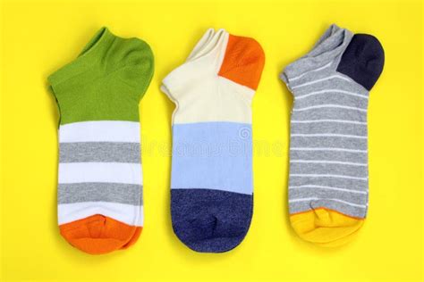 Bright Cotton Socks For Sports Three Pairs Of Striped Colored Short