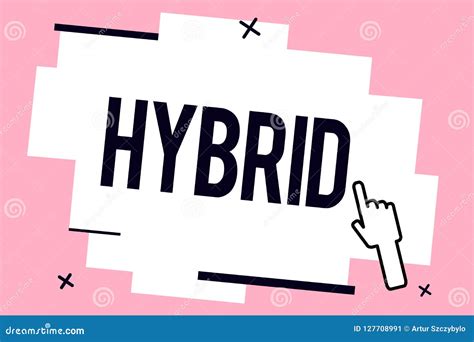 Conceptual Hand Writing Showing Hybrid Business Photo Showcasing