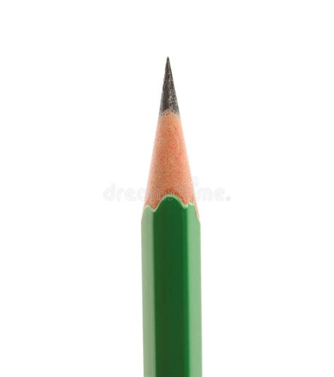 Graphite Pencil Isolated On White Closeup School Stationery Stock