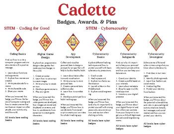 Girl Scout Cadette Badge Booklet By Legacy Resources Tpt