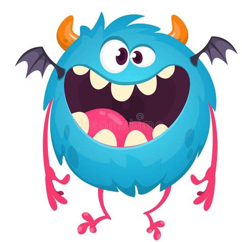 Cartoon Funny Monster Illustration Vector Icon Halloween Design Stock