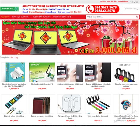code website cty tin học máy tính linh kiện Điện thoại laptop sử dụng