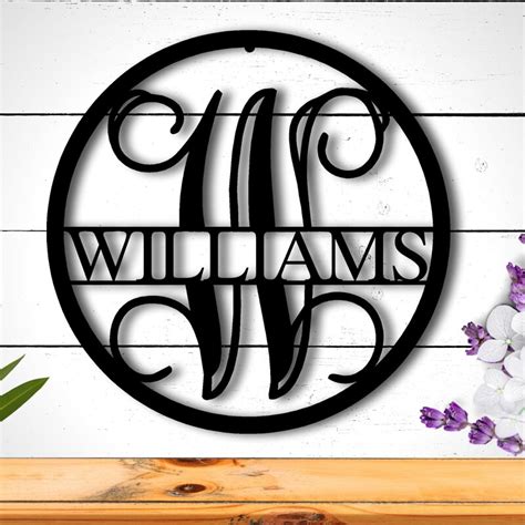 Last Name Metal Sign Etsy