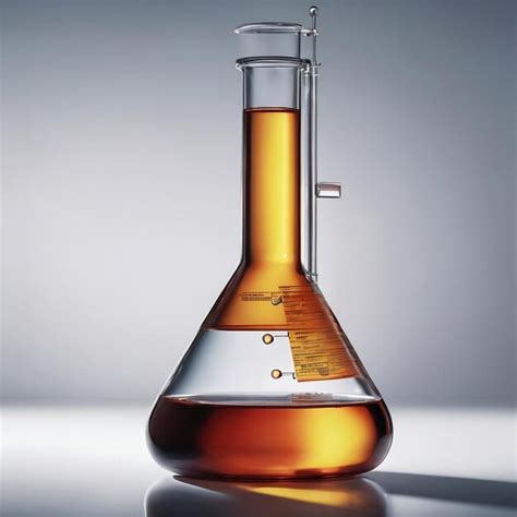 Premium Ai Image Science Experiment Flask On White Backgroundglass