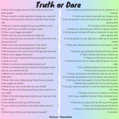 Truth Or Dare Ideas Truth Or Dare Questions Fun Questions To Ask