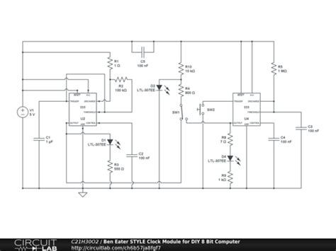 Ben Eater STYLE Clock Module For DIY Bit Computer CircuitLab
