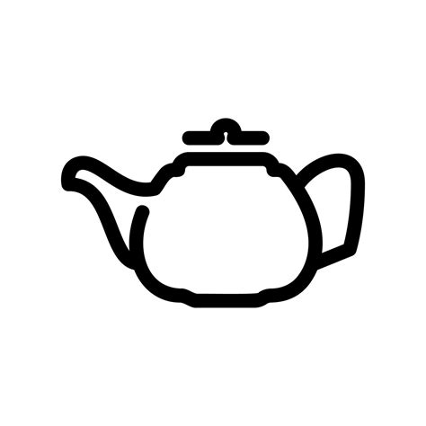 Classic Teapot Outline Icon With Spout Handle And Lid Design 66818233 Vector Art At Vecteezy