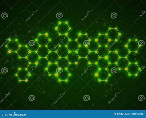 Abstract Hexagonal Molecules Molecular Structure Of Dna Stock Vector Illustration Of Abstract