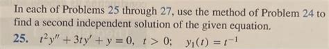 Solved In Each Of Problems Through Use The Method Of Chegg Com