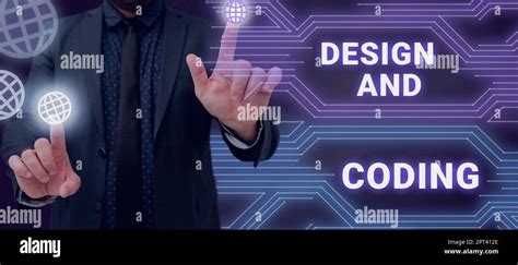 hand schreiben zeichen design und codierung konzept bedeutet html und