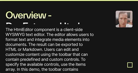 Overview Devextreme Html Editor Forked Codesandbox