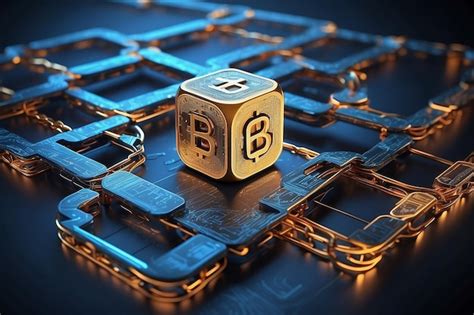 Premium Photo Digital Chain Blockchain Technology Concept 3d Illustration