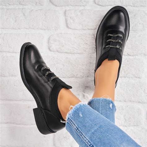 Γυναικεία Casual Παπούτσια Οικολογικό Δέρμα Μαύρο Lazera