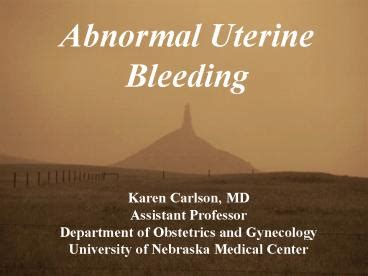Abnormal Uterine Bleeding Presentation Free To View