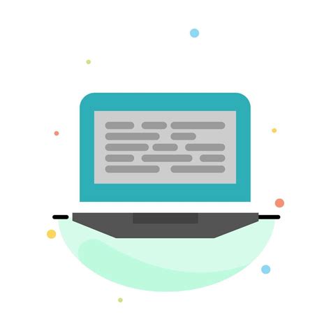 Laptop Coding Code Screen Computer Abstract Flat Color Icon Template Vector Art At Vecteezy