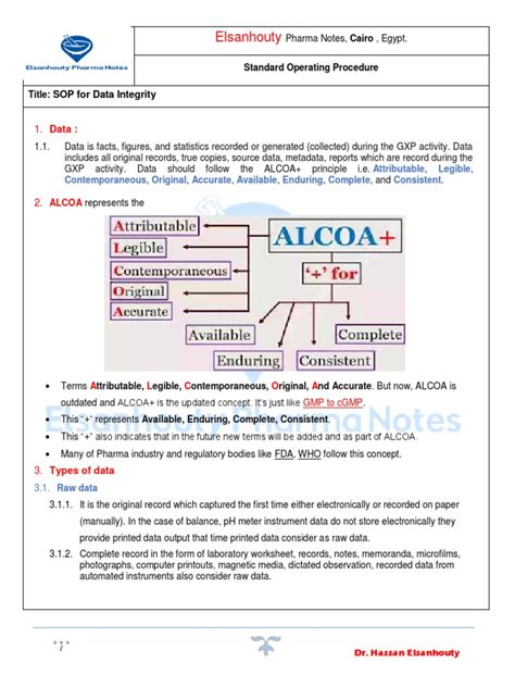 Data Integrity Alcoa Alcoa Pdf