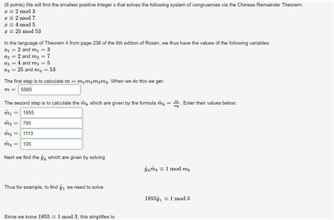 Solved Points We Will Find The Smallest Positive Integer Chegg